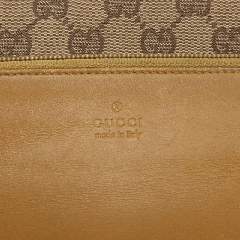 Gucci | Bags | Gucci Gg Canvas Tote Bag Beige Silver 9 0401 Auth | Poshmark